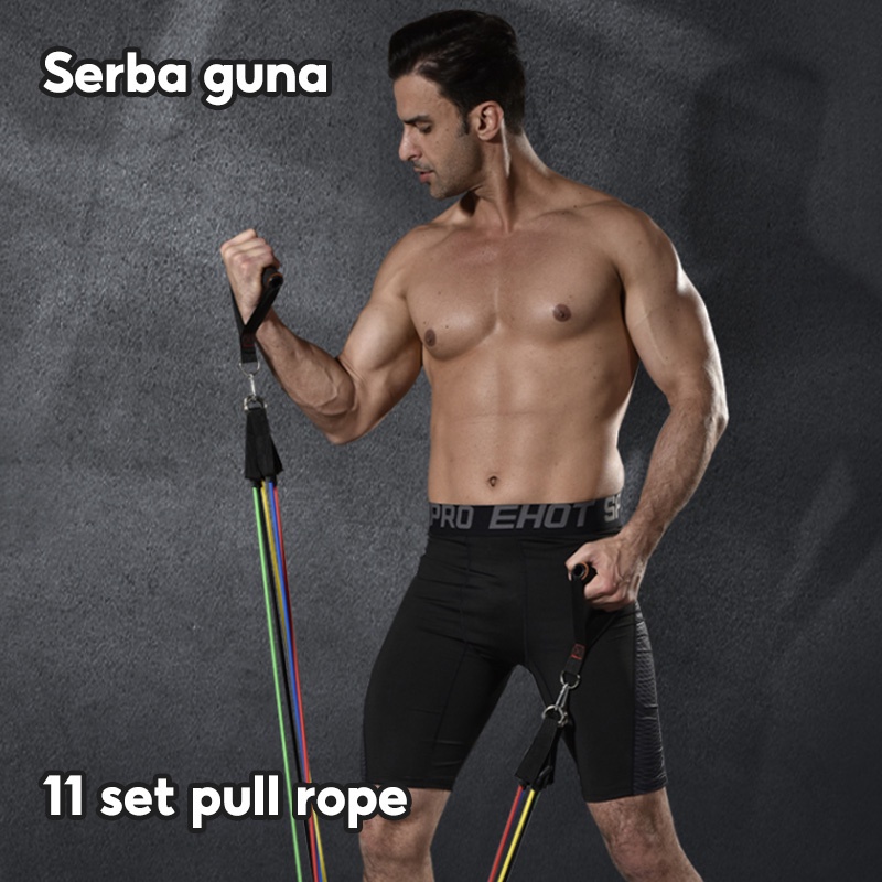 Jual YooWoo Resistand band set 11pcs /11in1 Set tali fitness/Set tali ...