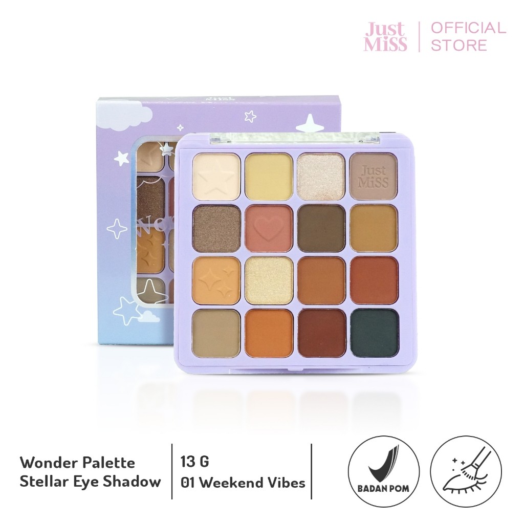 Jual JUST MISS Wonder Pallete Stellar Eye shadow 16 Warna Shimmery ...