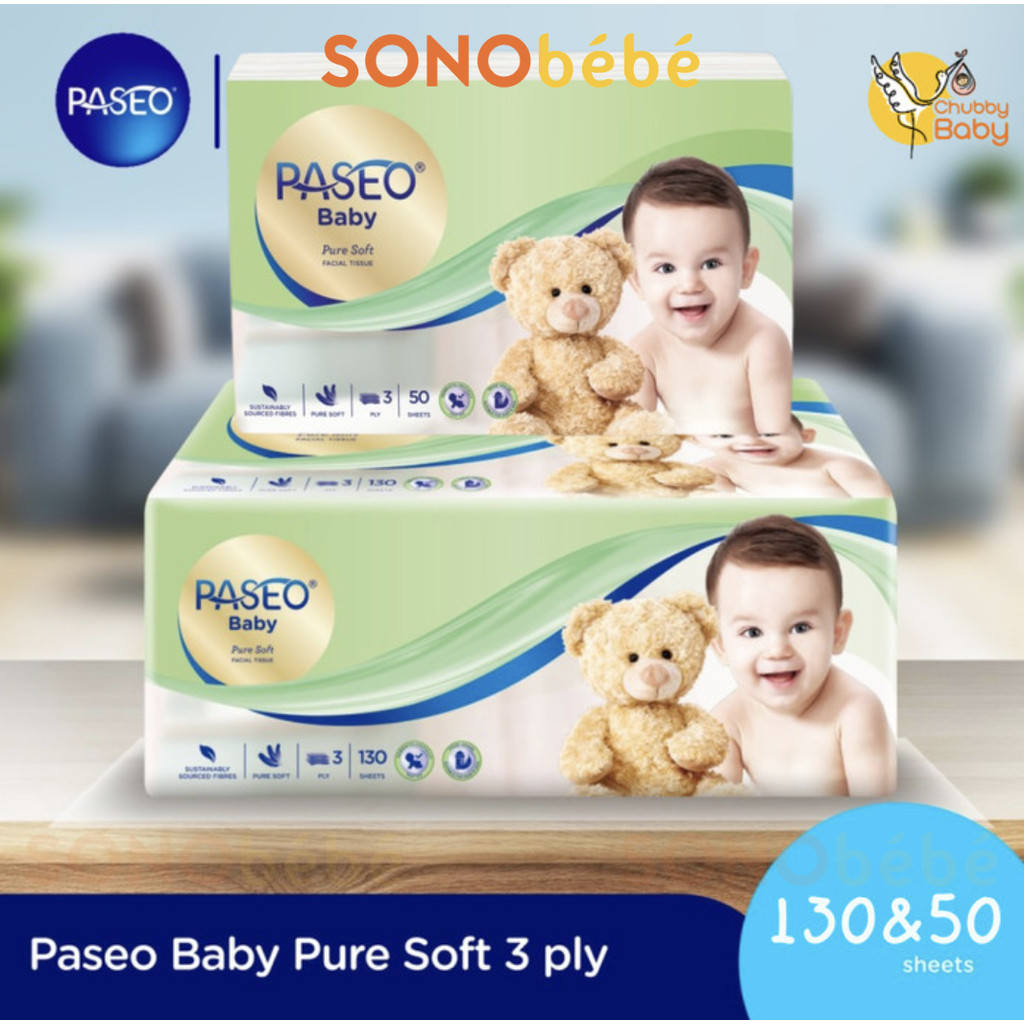 Jual Paseo Baby Pure Soft 3ply | Tissue Bayi Soft Pack | Shopee Indonesia