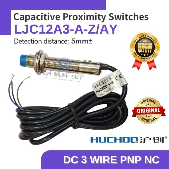 Jual LJC12A3-A-Z/AY SENSOR PROXIMITY KAPASITIF PNP NC NORMALY CLOSE DC 6-36V M12 CAPACITIVE ...
