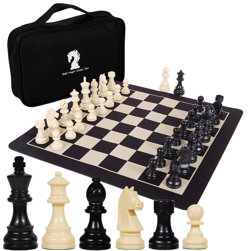 Jual Portable Handheld Chess Set With Storage Bag 48*48cm Chess Board ...