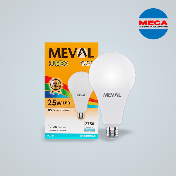 Jual MEVAL Lampu Bohlam LED Bulb ECO Jumbo - Putih | Shopee Indonesia