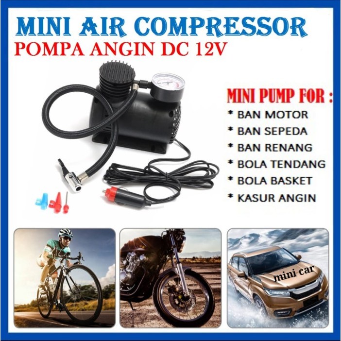 Jual SS2 Pompa Angin Elektrik Portable 300PSI 12V DC Kompresor Angin ...