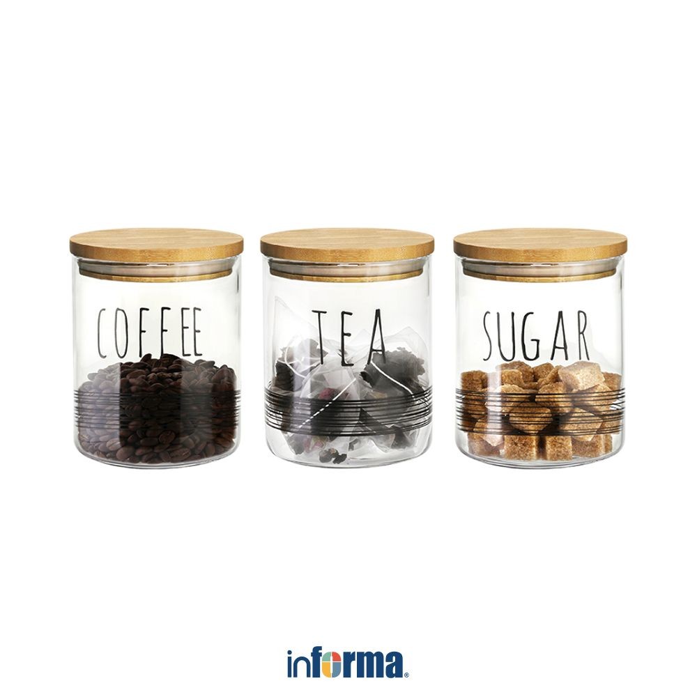 Jual Informa 600 ml Will Set 3 Pcs Stoples Kaca Jar Tempat Simpan Snack ...