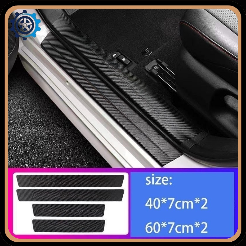 Jual 4/5pcs Stiker Carbon Fiber Door Sill Pelindung Anti Gores Mobil ...