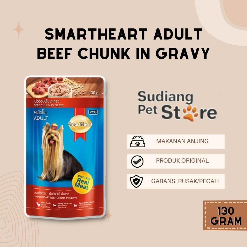 Jual Makanan Basah Sachet Anjing Dewasa Smartheart Adult Pouch Beef ...