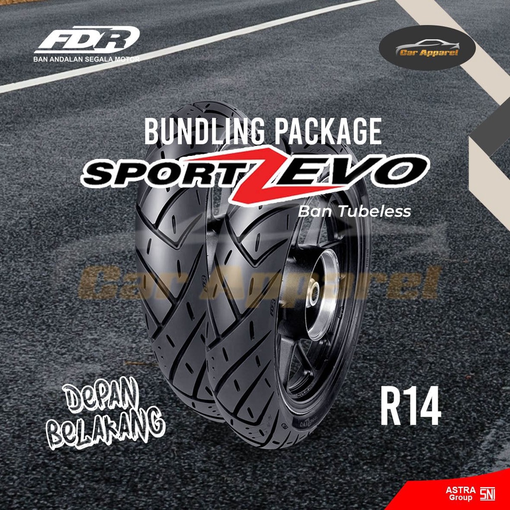 Jual Paket Ban Tubeless Depan Belakang FDR Sport ZEVO R14 | Shopee Indonesia