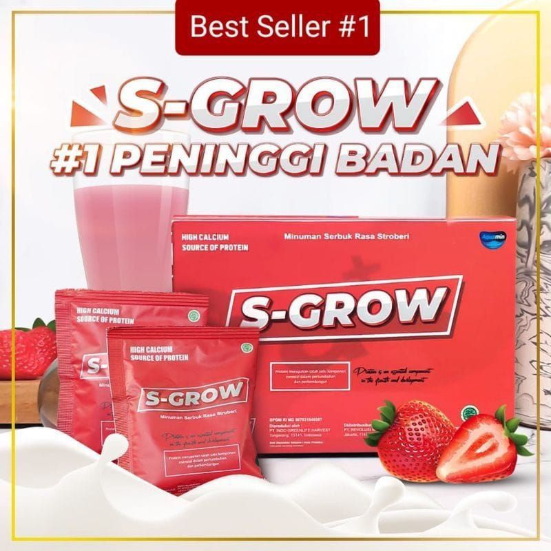 Jual S GROW Susu Peninggi Badan 100% Asli Isi 10 Sachet Di jamin Ampuh ...