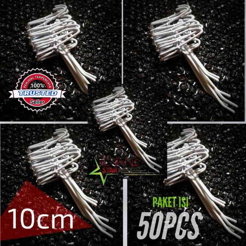 Jual Single ram [PAKET isi 50PCS] hook ram 10cm cantolan kawat ram ...