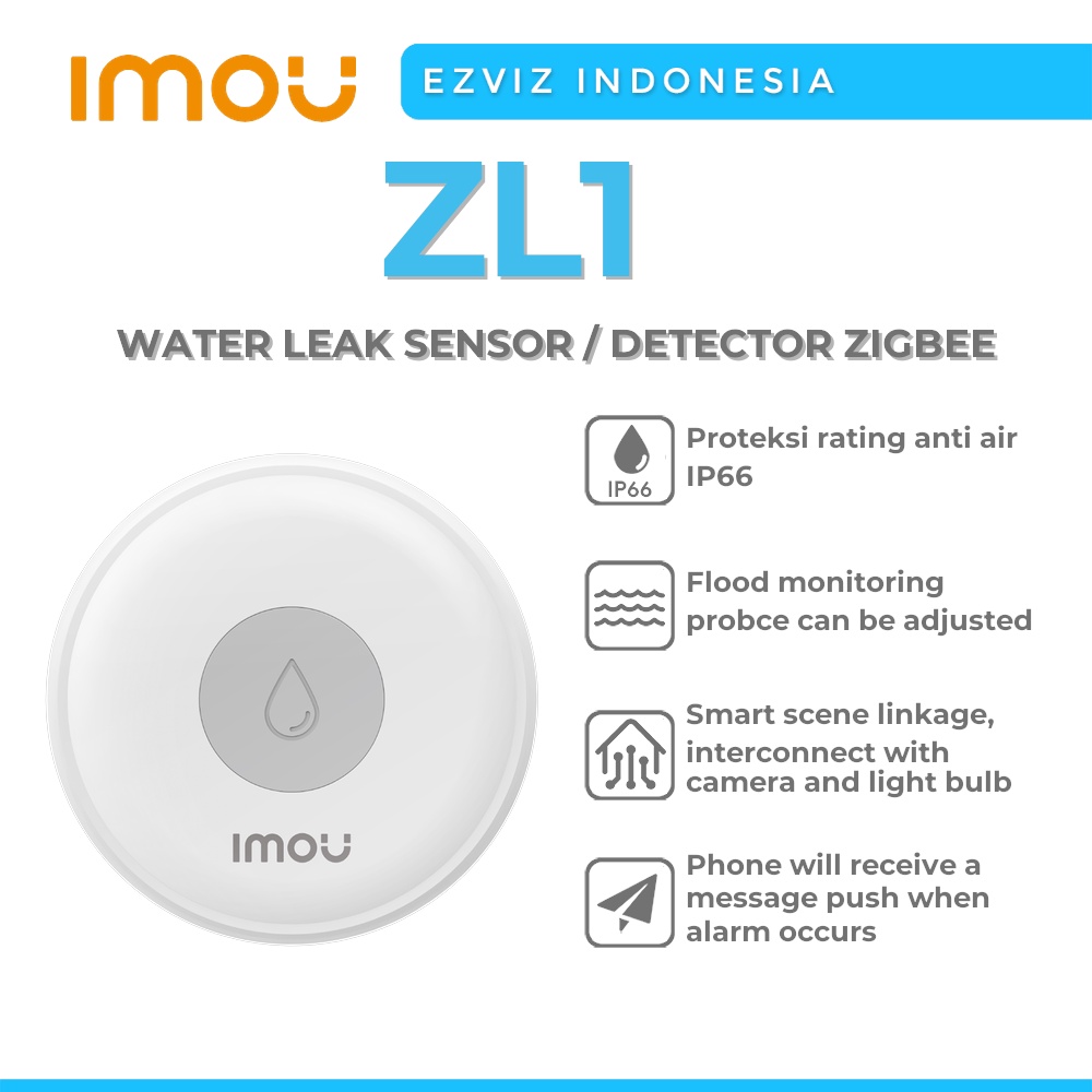 Jual IMOU ZL1 WATER LEAK SENSOR / DETECTOR ZIGBEE GARANSI RESMI 1 TAHUN ...