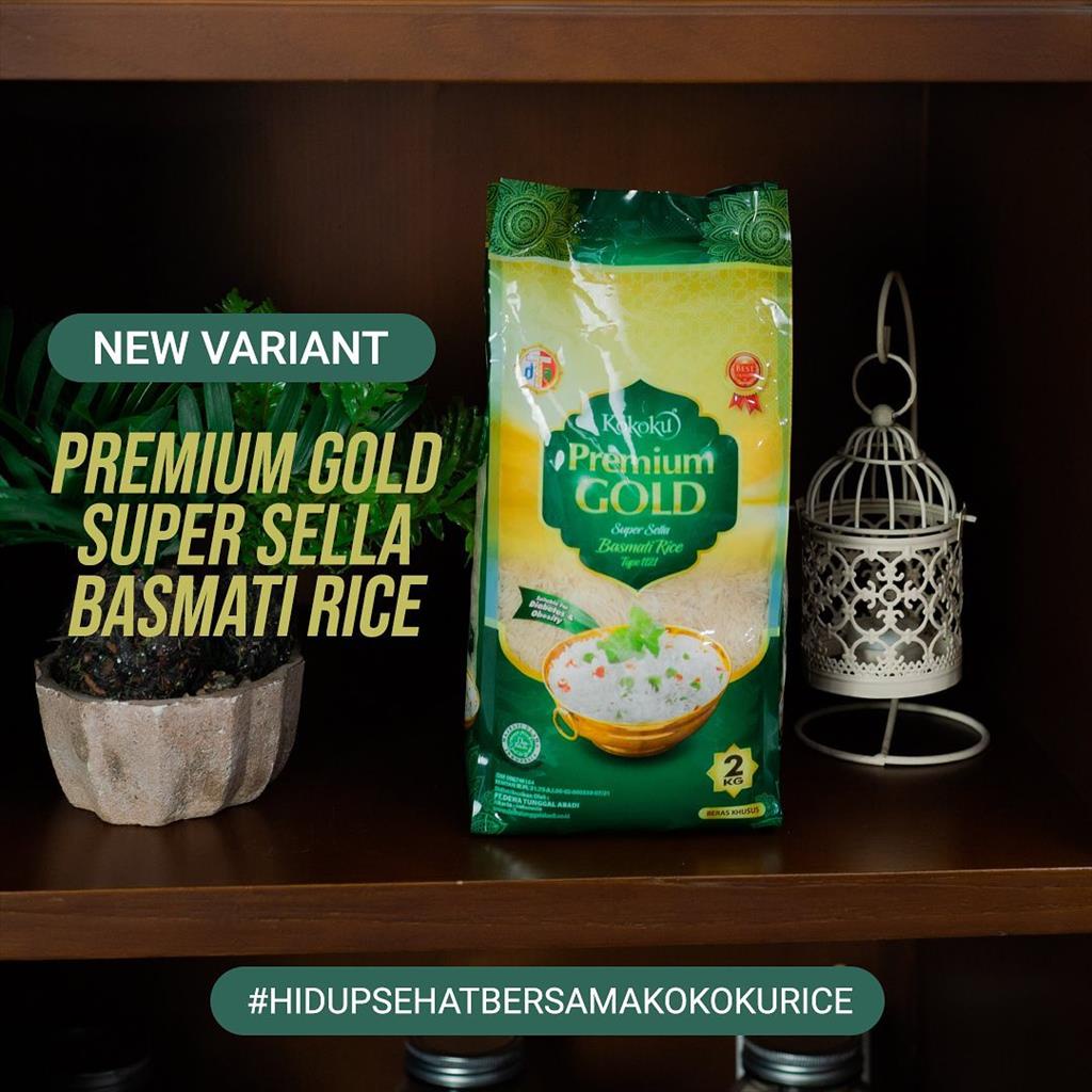 Jual Beras Basmati Premium Gold Sella Basmati Rice KOKOKU - 2 KG | Shopee Indonesia
