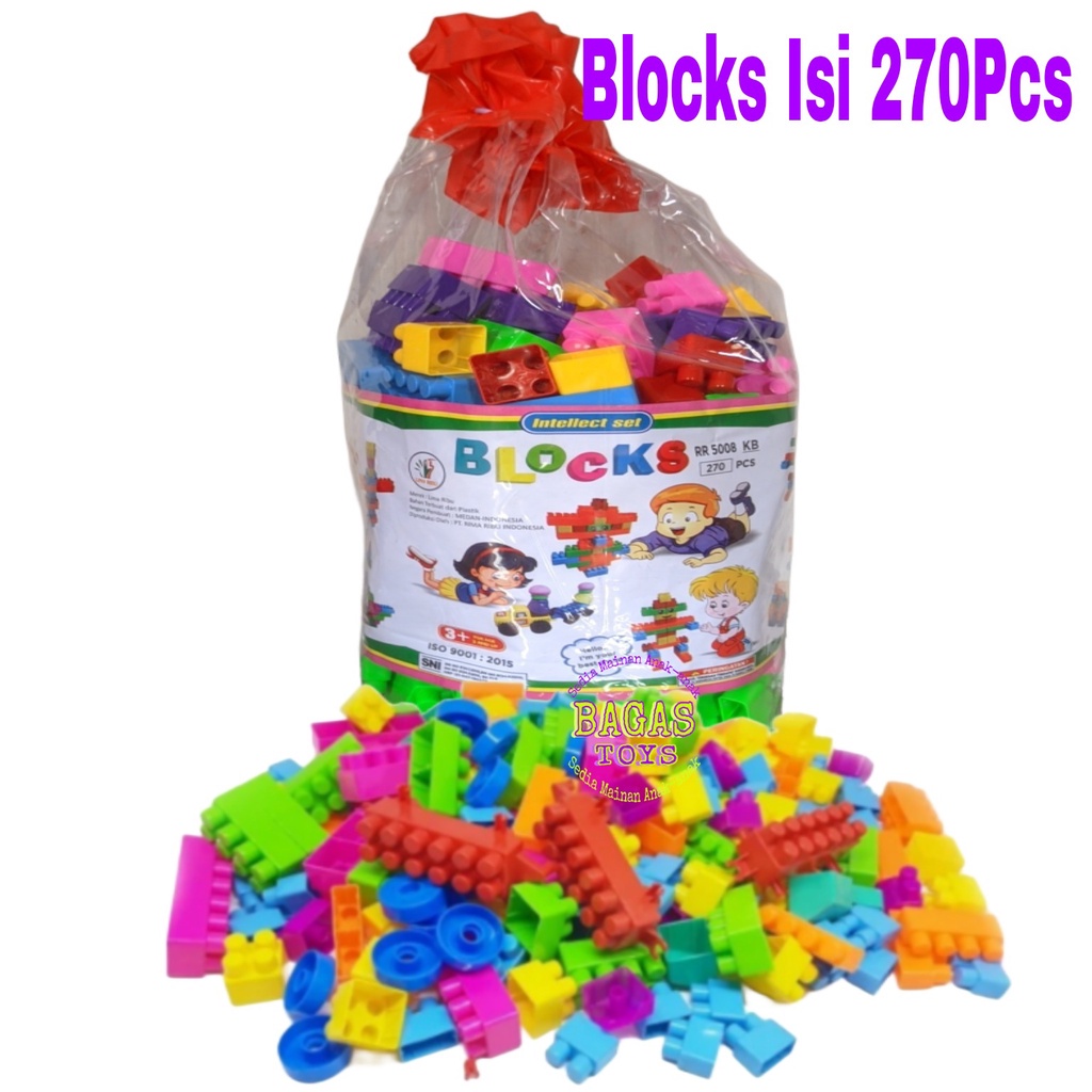 Jual Mainan Anak Laki-laki Dan Perempuan Blocks Isi 270 Pcs Ukuran ...