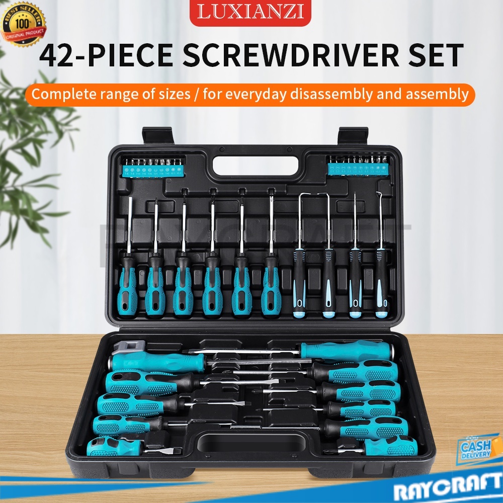 Jual LUXIANZI Set Obeng 42 in 1 Magnetic Bits Screwdriver High Hardness - LU42 - Green Raycraft ...