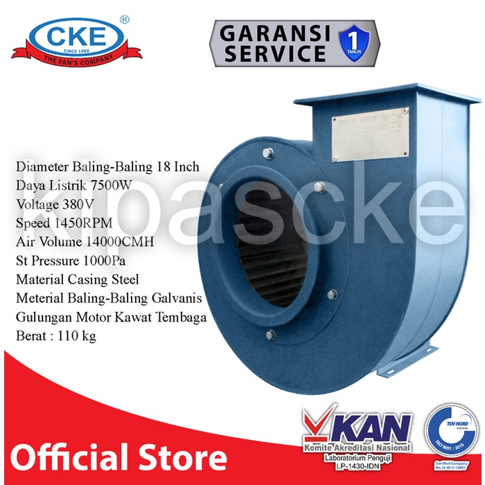 Jual Blower Fan Keong Hisap Udara/Centrifugal 18 Inch Kipas Blower ...