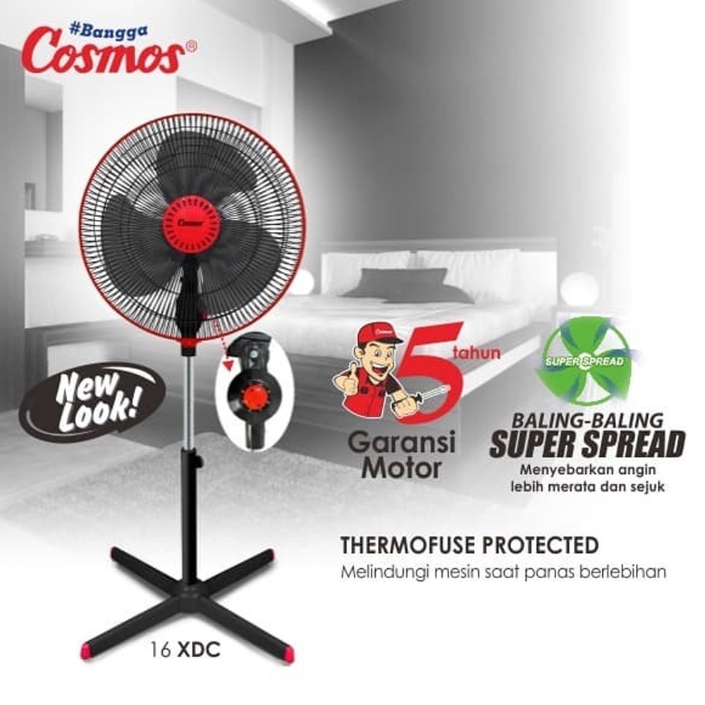 Jual COSMOS - 16-XDC | kipas listrik | kipas angin | standing fan ...
