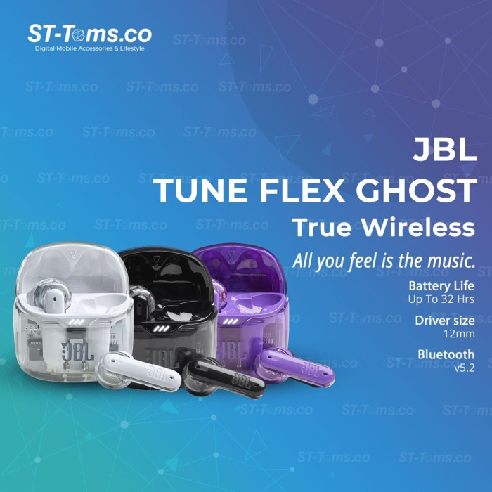 Jual JBL Tune Flex Ghost Edition True Wireless TWS Noise Cancelling ANC | Shopee Indonesia