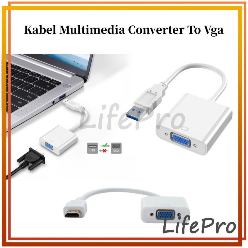Jual HDMI To Ke VGA Converter / Kabel Converter Sambungan Colokan TO ...