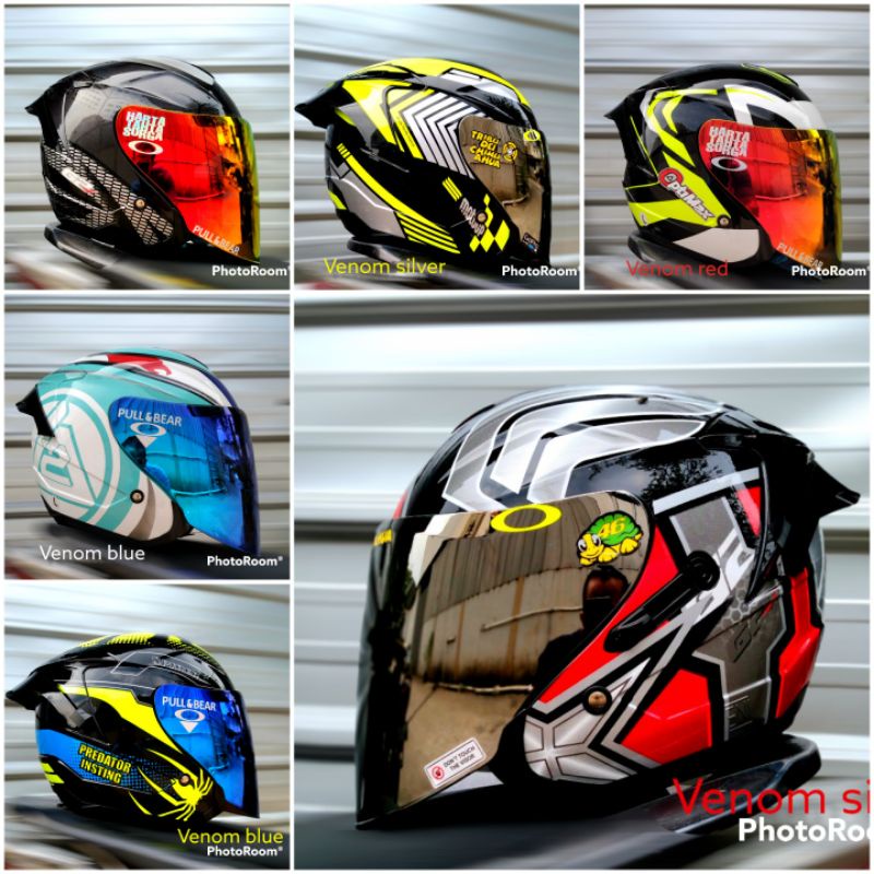 Jual HELM semi DINAMIC G2 OPTIMAX PAKET GANTENG VENOM VISOR PNP WITH ...