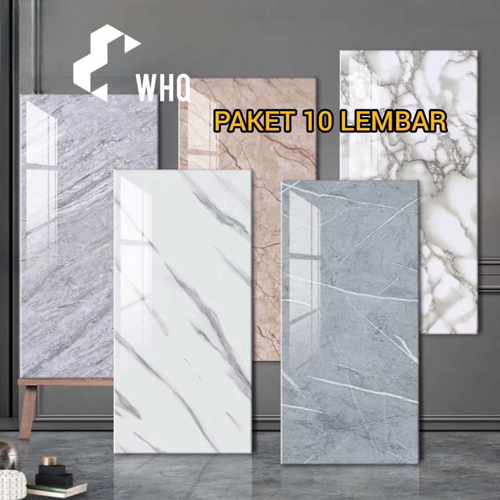 Jual (PAKET 10 LEMBAR) Wallpaperfoam marmer dinding Vinyl Marble 30 x 60 cm 0,3cm / Lantai Vinyl ...