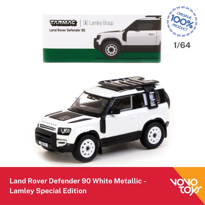 Jual Tarmac 1/64 Land Rover Defender 90 White Lamley Special Edition ...
