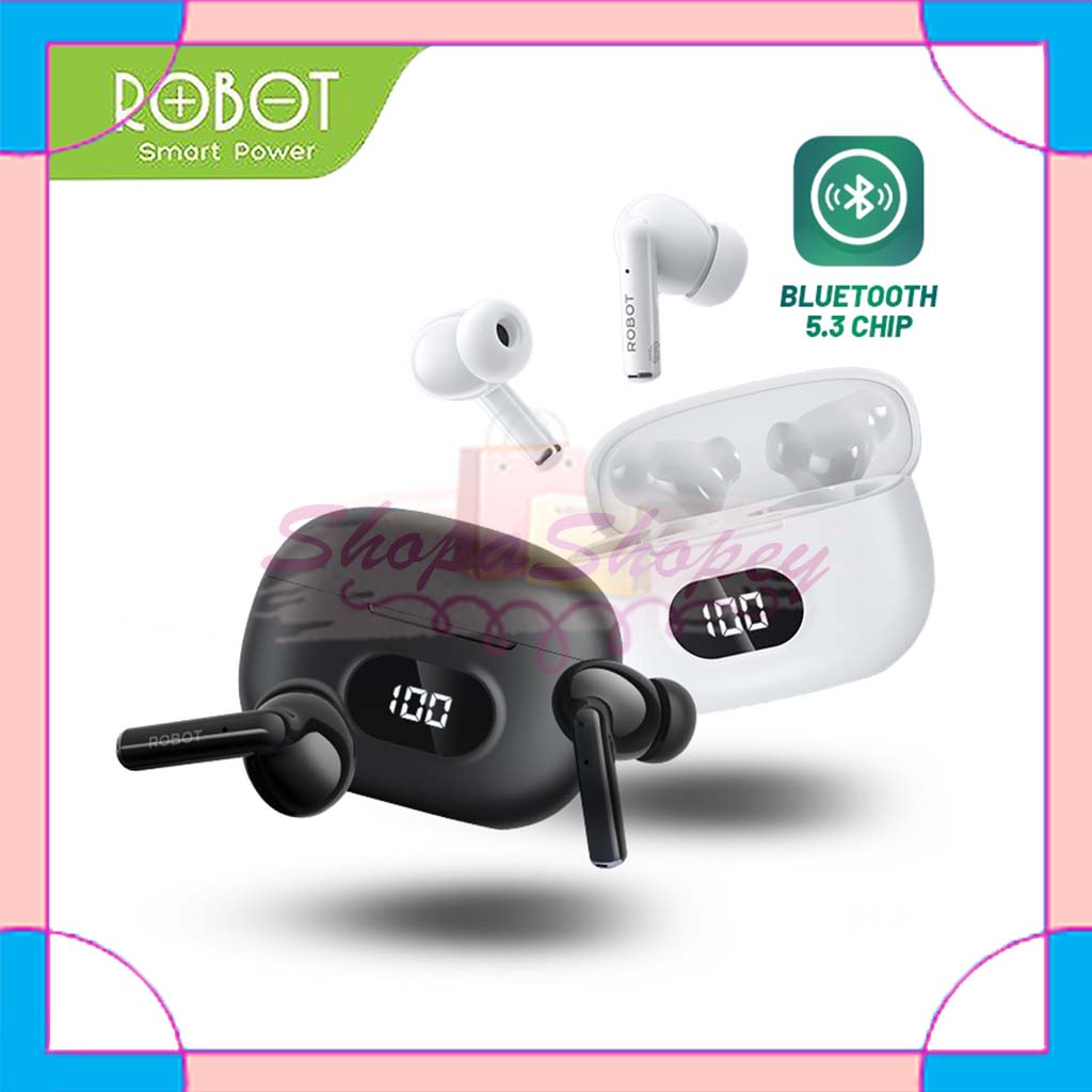 Jual Airbuds TWS ROBOT T70 Headset Bluetooth Earbuds Wireless LED ...