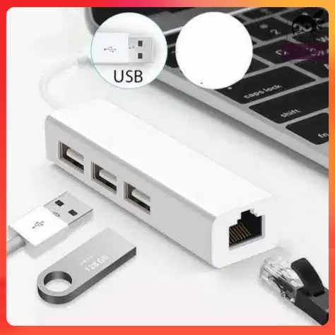 Jual USB to LAN Ethernet External Network Card with USB Hub - 8152 ...