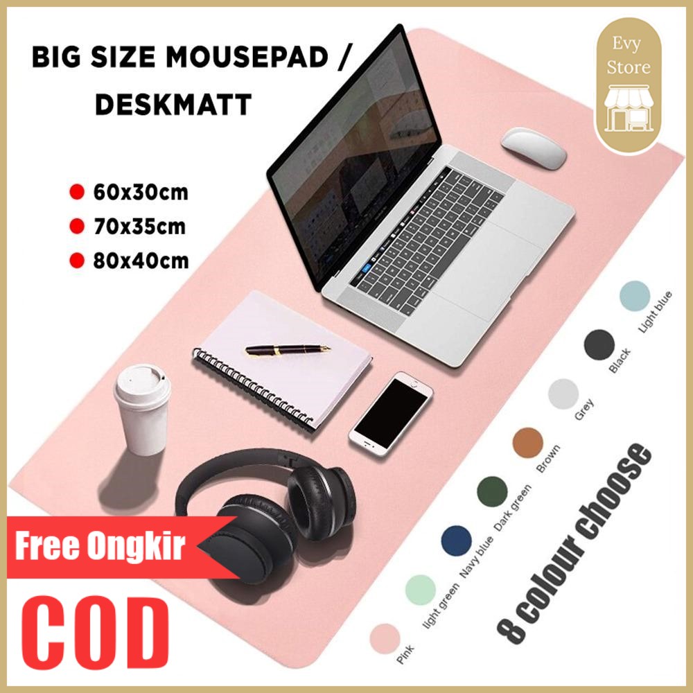 Jual Evy Store COD Alas Mouse Besar Dua Sisi | Alas Meja Kulit PU Empuk ...
