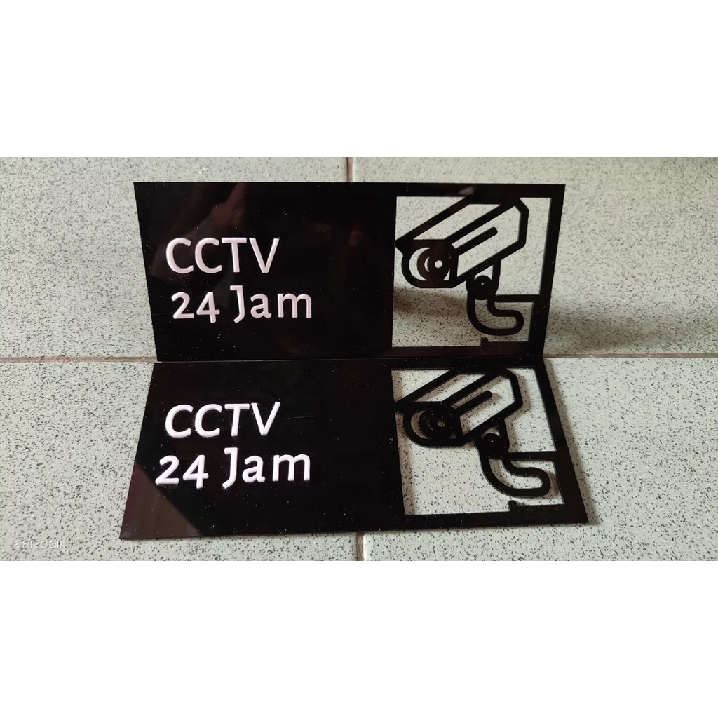 Jual Sign Board Akrilk CCTV 24 Jam | Akrilik CCTV Aesthetic | Shopee ...