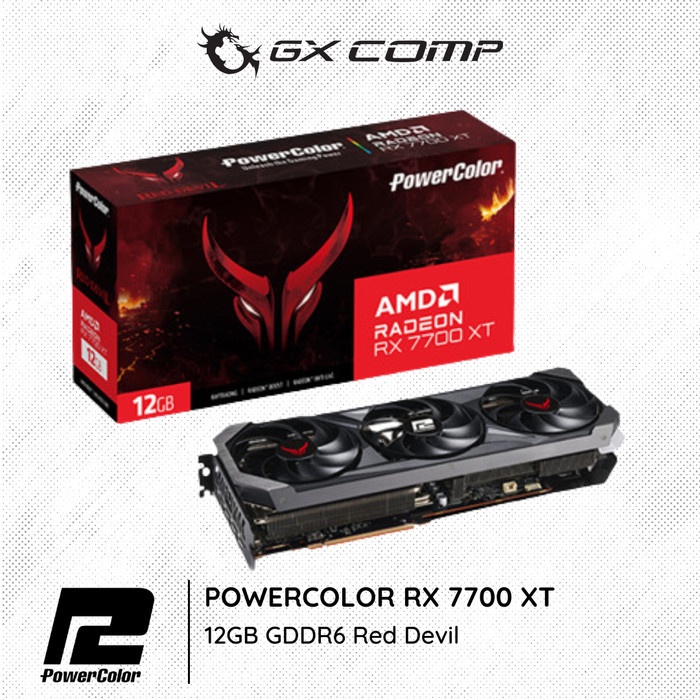 Jual VGA POWERCOLOR Red Devil AMD Radeon RX 7700 XT 12GB GDDR6 | Shopee ...