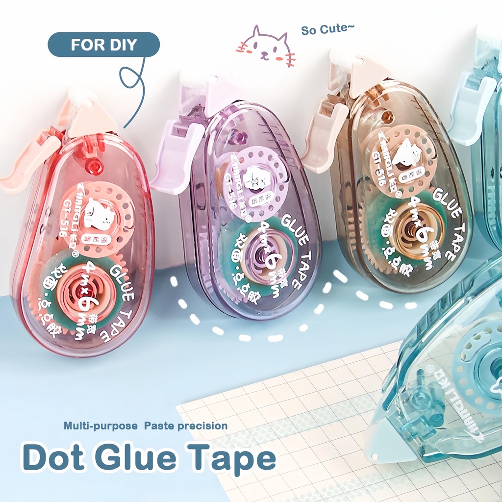 Jual Lucu Kartun Mini Pita Lem Perekat Dua Sisi Rol Pita Lem Untuk DIY ...