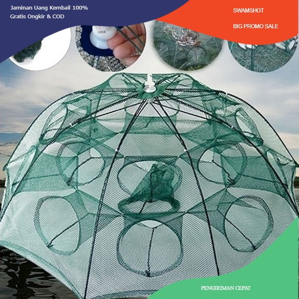 Jual Bubu Lipat Perangkap Jaring Jala Ikan Udang Payung Automatis 12 ...