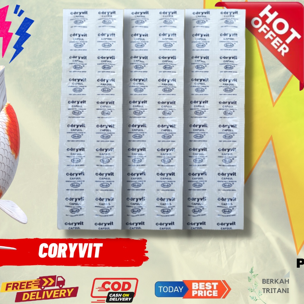 Jual CORYVIT 10 KAPSUL WONDER Obat Antibiotik Ayam Unggas Burung Crd ...