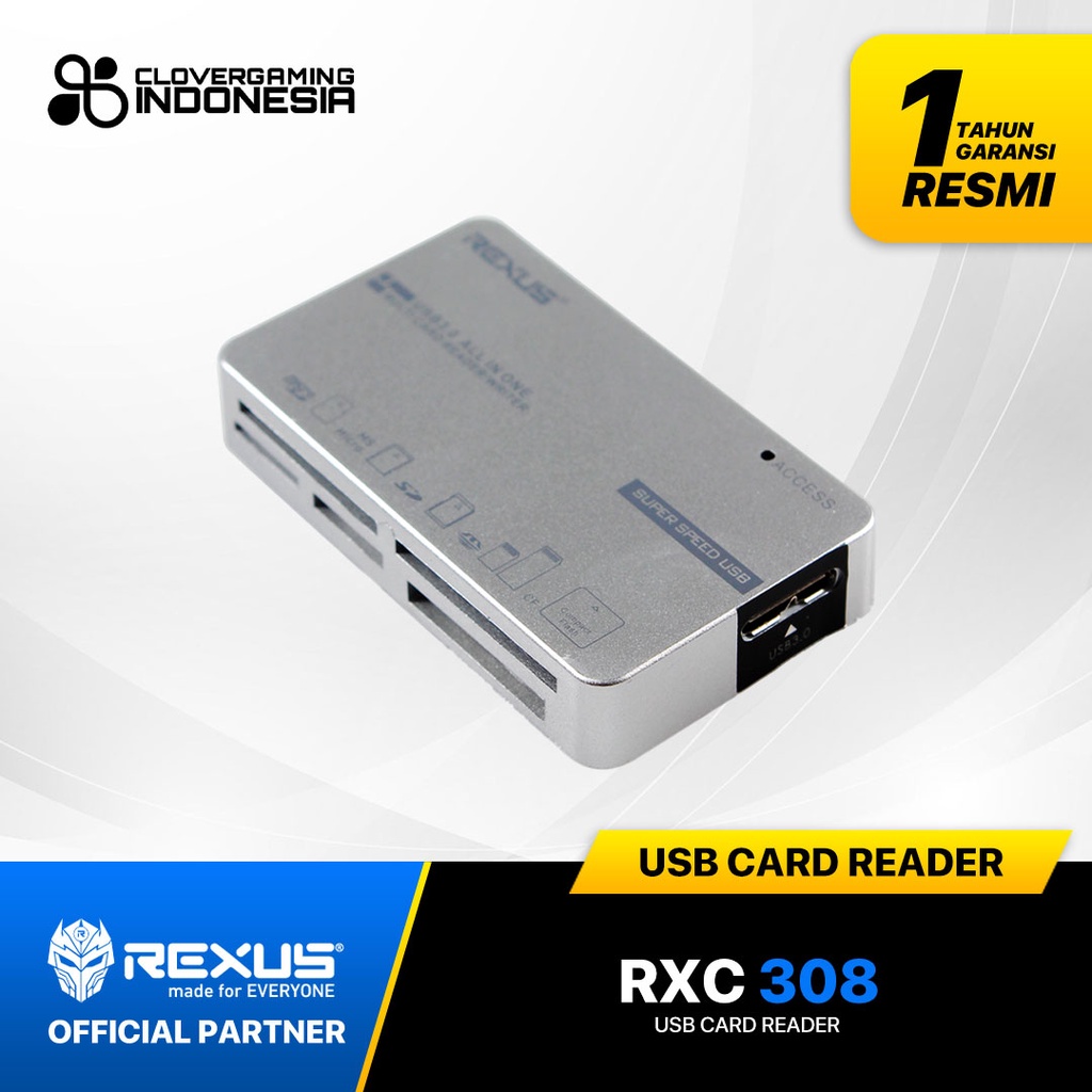 Jual Rexus Card Reader V.3.0 RXC-308 - C308 USB 3.0 Card Reader | Shopee Indonesia