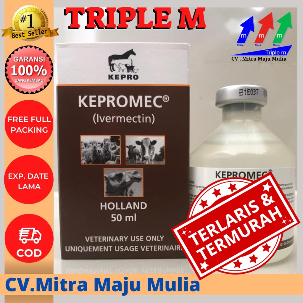 Jual KEPROMEC INJEKSI 50 ml - obat cacing, gudig, scabies, gurem hewan ...
