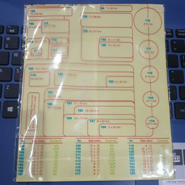 Jual LABEL KERTAS ABC SELF ADHESIVE | Shopee Indonesia