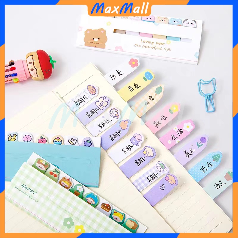 Jual Tempelan Kertas Catatan 8IN1 120 Lembar Penanda Buku Stationery ...
