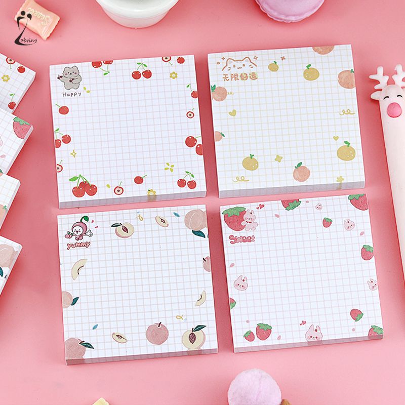 Jual Stiker Lucu Catatan Tempel Kartun Kreatif Stiker Memo Buah Memo ...