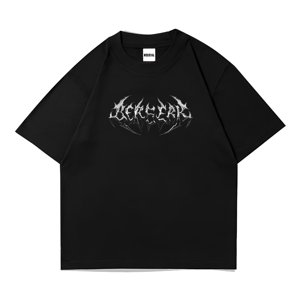Jual KAOS BAJU BERSERK FONT TEXT | ANIME 90S | T-SHIRT OVERSIZE HITAM ...