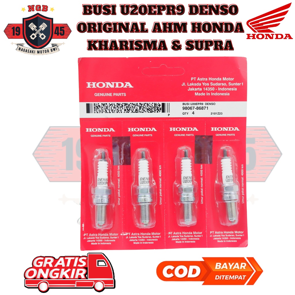 Jual Busi U20EPR9 4 PCS Original AHM Honda Kharisma & Supra X 125 ...