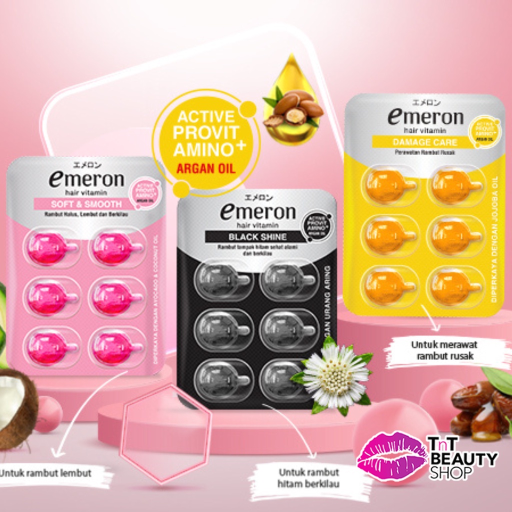 Jual Emeron Hair Vitamin - Emeron Vitamin Rambut Isi 6pcs - Pack | TnT ...