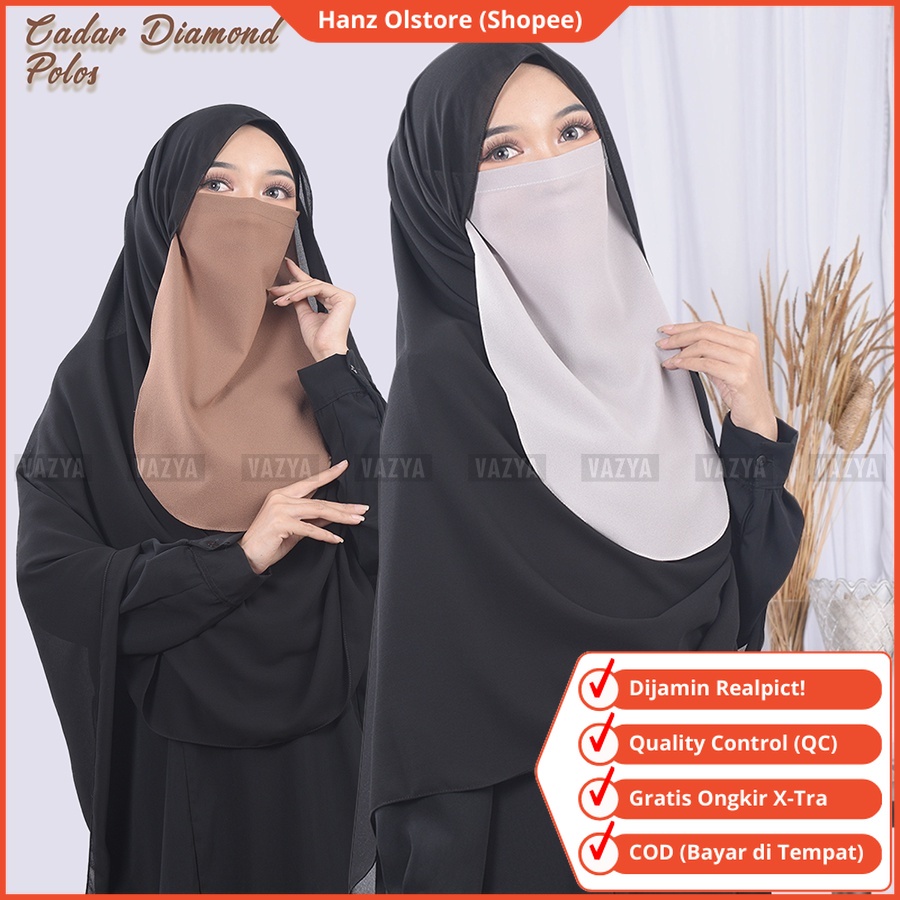 Jual Hanz Olstore Cadar Tali 1 Layer Niqab Niqob Yaman Nikab Nikob ...