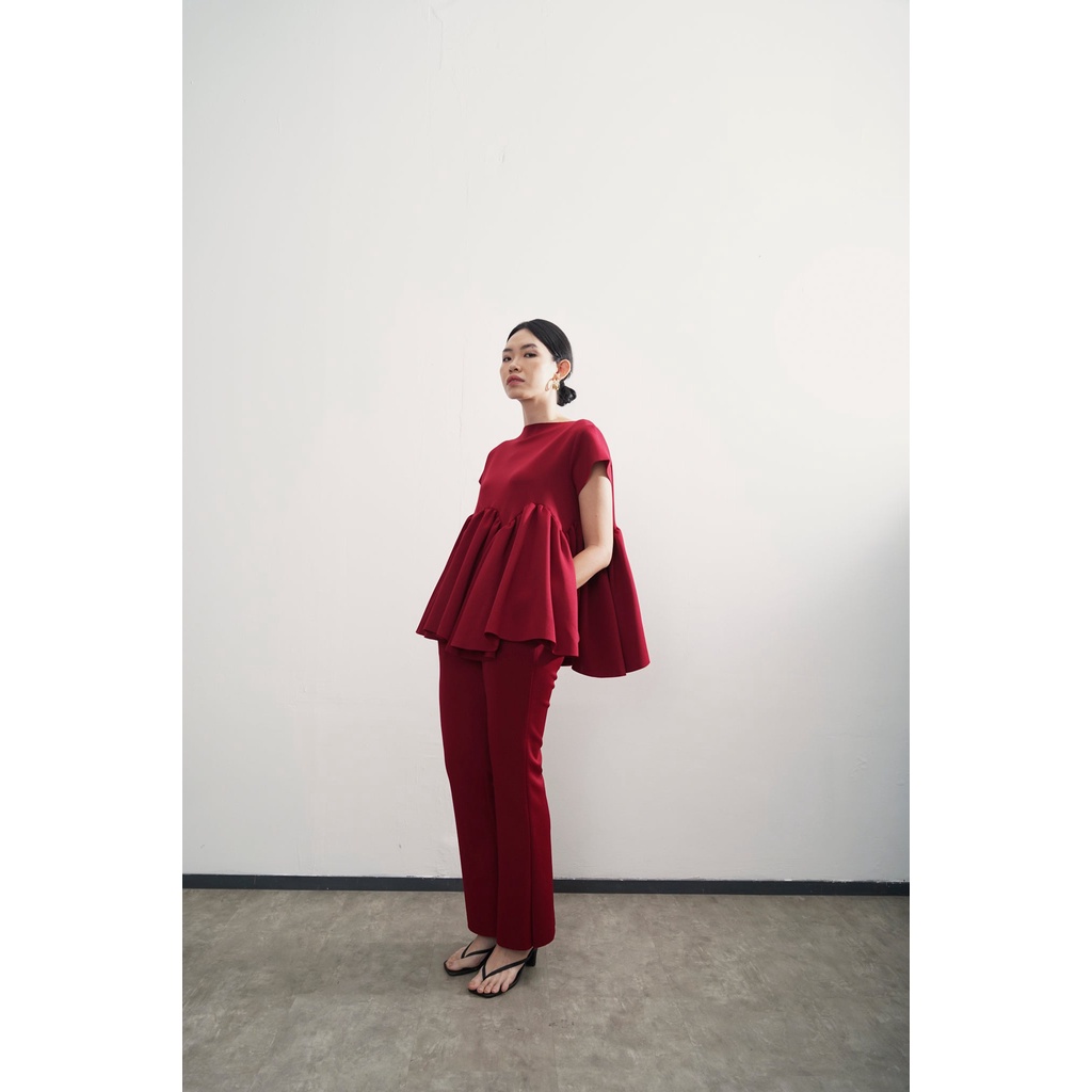 Jual PAFON Dama Top - Maroon | Shopee Indonesia