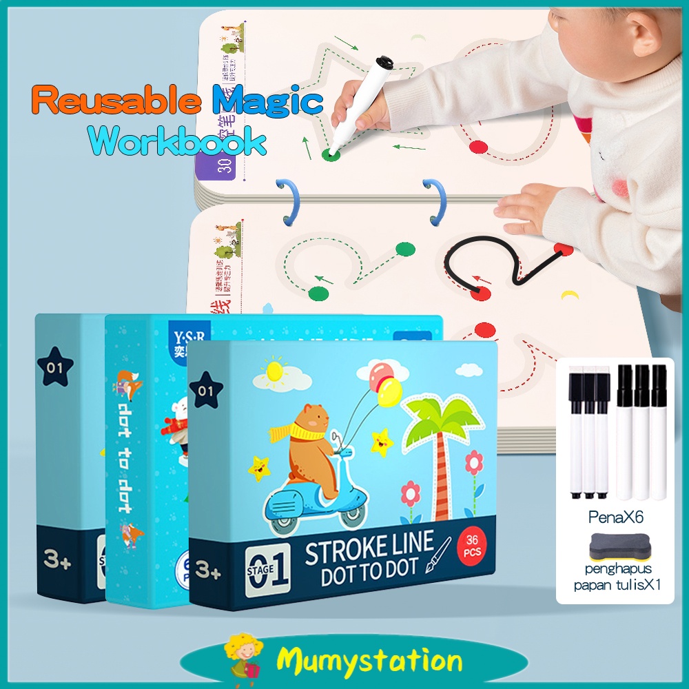 Jual Mumystation Buku belajar anak Reusable activity book Tk Buku ...