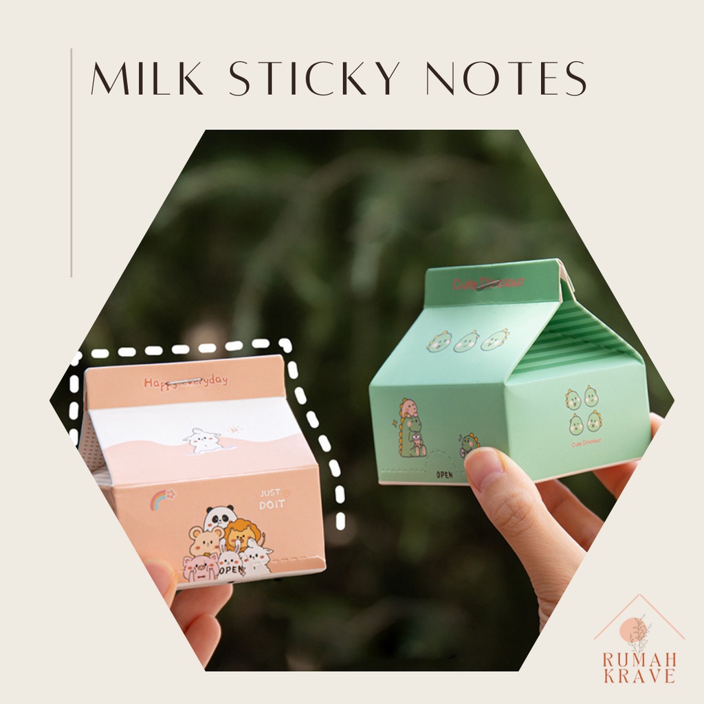 Jual RUMAH KRAVE - Milk Sticky Notes 200pcs Memo Tempel | Shopee Indonesia