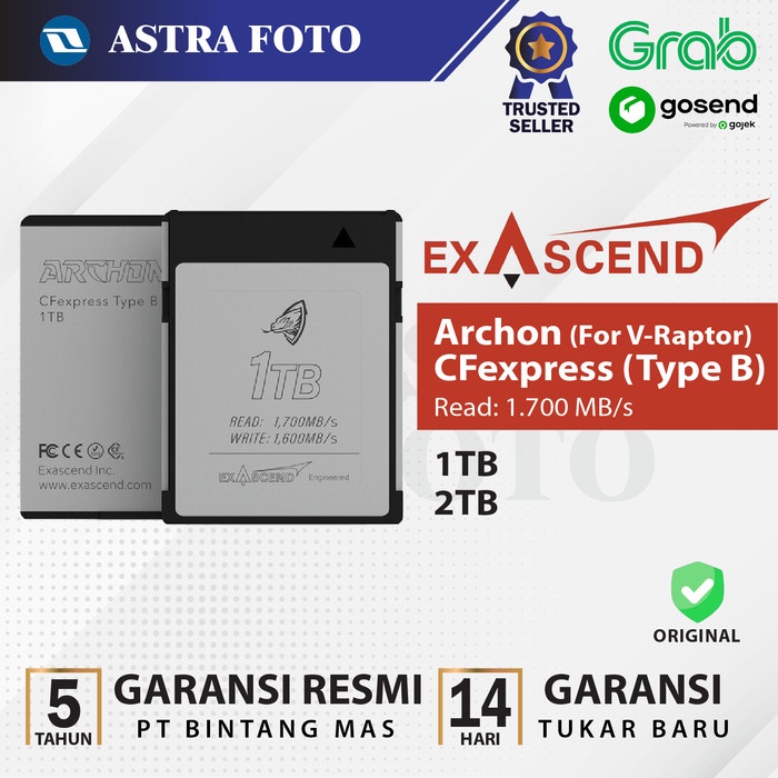 Jual Memory Card Exascend Archon (For V-Raptor) CFexpress (Type B) R ...