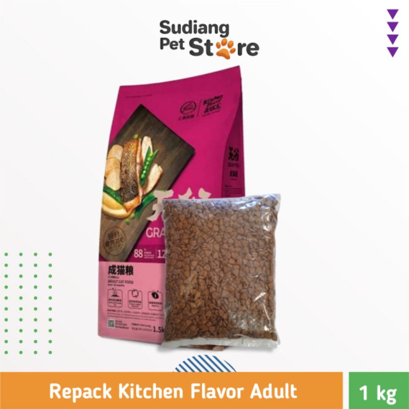 Jual Makanan Kering Kucing Dewasa Repack Kitchen Flavor Grain Free ...