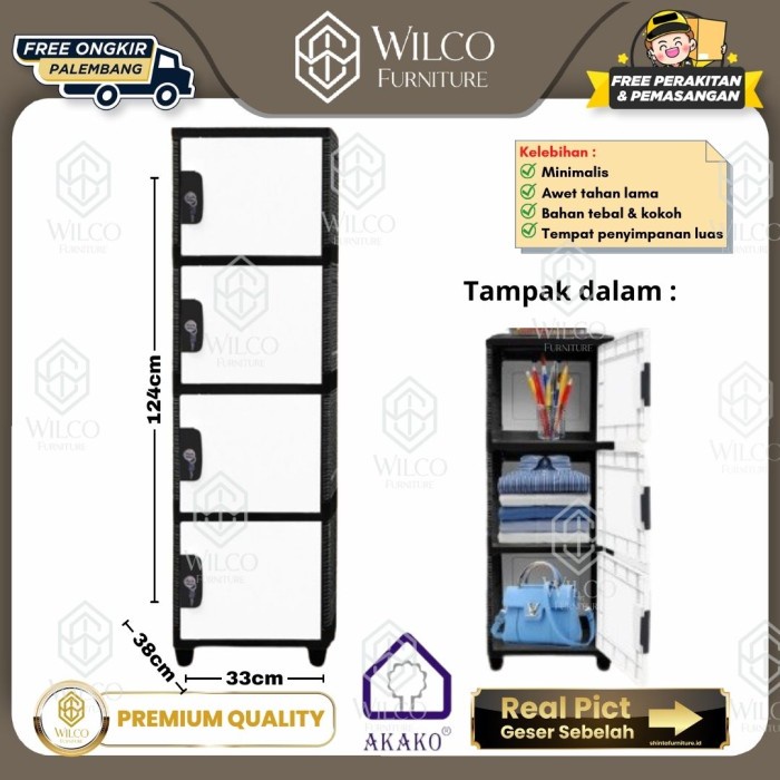 Jual Loker Plastik 4 Susun Panda Kunci Lemari Pakaian Baju Akako ...