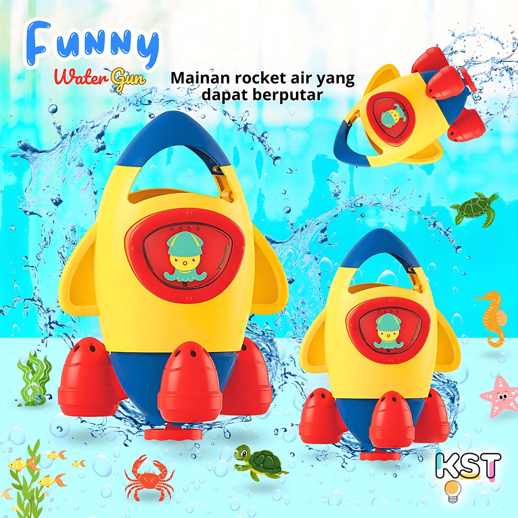 Jual [KST] Rocket Air Berputar | Mainan Mandi Anak Rocket Air Mancur ...