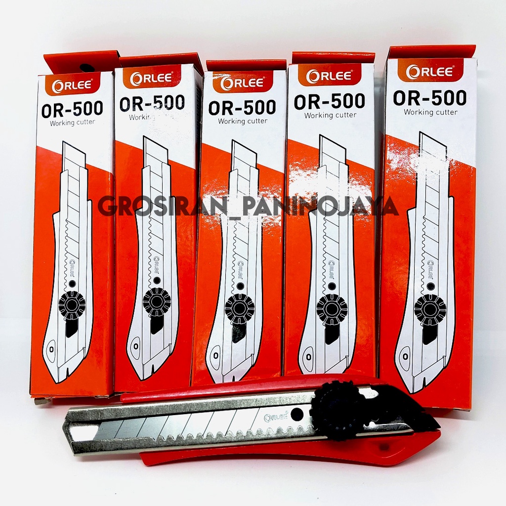Jual Pisau Kater Cutter Besar L-500 merk Orlee (ECER) | Shopee Indonesia