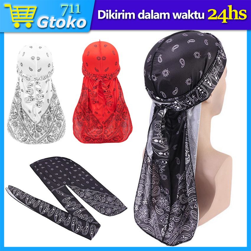 Jual Durag Bandana Ekor Panjang Hip Hop Motif Bunga Mete Durag Ikat ...